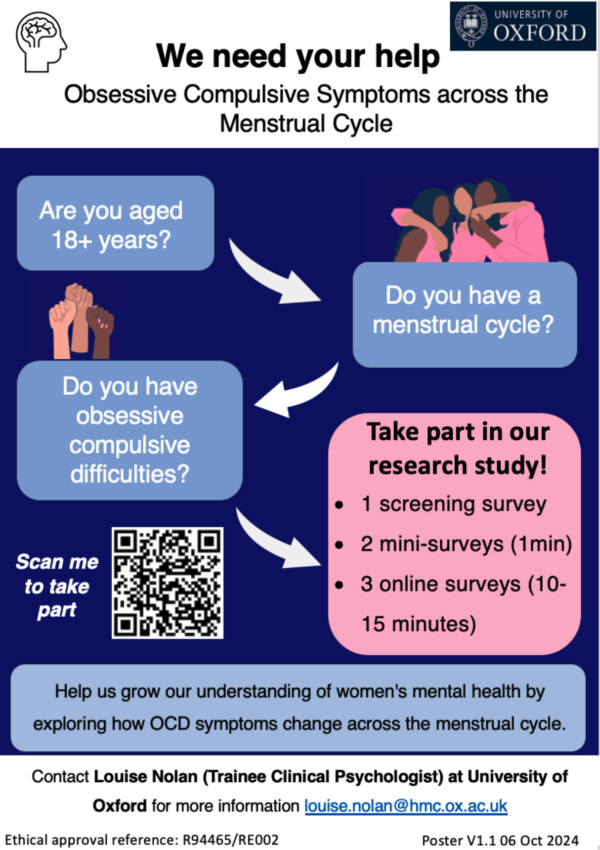 Obsessive Compulsive Symptoms across the Menstrual Cycle | OCD-UK